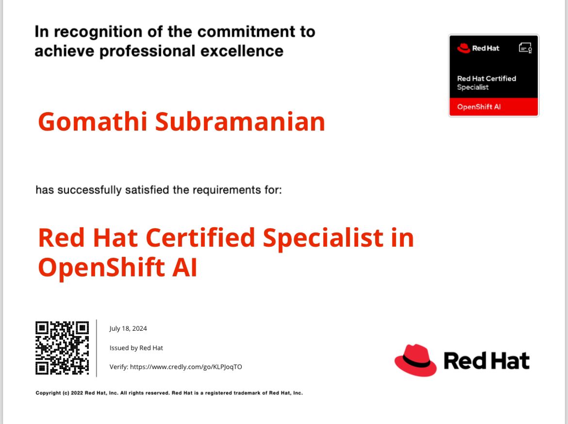 Red Hat Openshift AI - CubenSquare